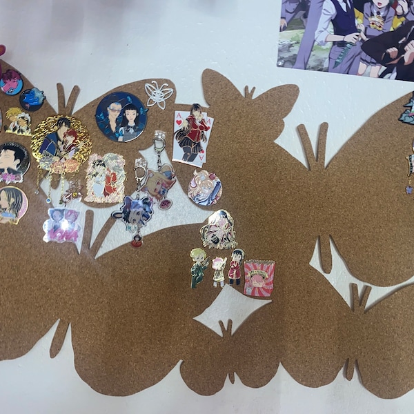 28" X 18" Butterfly Bulletin Board, Butterfly Cork Board, Butterfly Pin ...