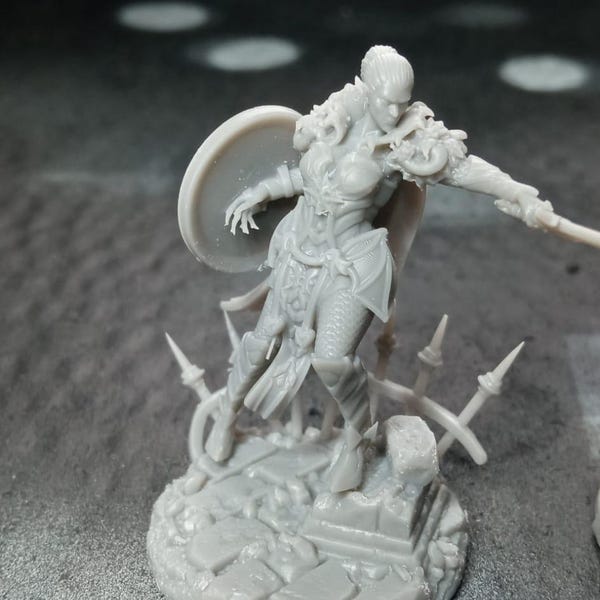 Dark Elf Warrior Miniatur | Fighter Varik Dun Ate | Tabletop Spiele ...