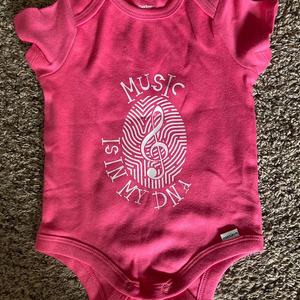 Music in My DNA Baby Onesie®, Cute Musician Bodysuit, Music Lover Baby ...