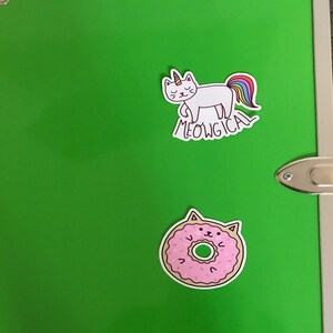 Cat Sticker, Unicorn Decal, Rainbow, Funny Stickers, Vinyl Decals ...