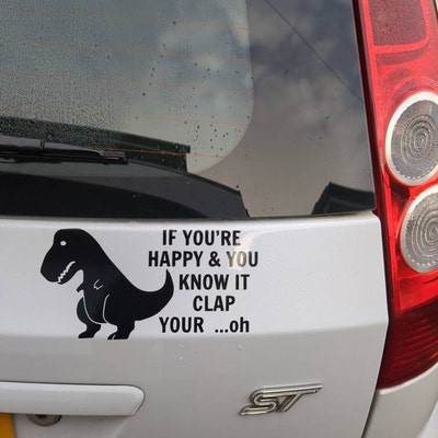 Happy T Rex Sticker JDM Car Slap Sticker Drift Rally Dub - Etsy