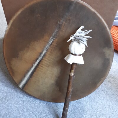 Horse 15 Harmonic Shamanic Rawhide Drum, on Maple or Cedar Hoop, With ...