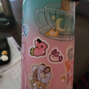 Mini Strawberry Bunny and Flower Bunny Sticker Set of 2 / Cute Rabbit ...