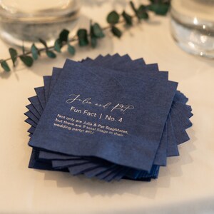 Personalized Fun Fact Trivia Napkins for Weddings or Any Occasion ...