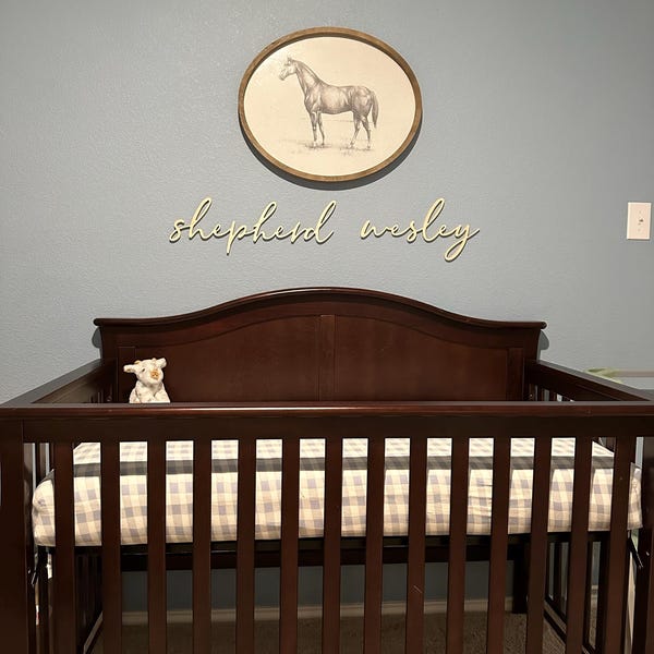 Custom Wood Name Sign, Nursery Wall Decor, Baby Name Art - Etsy