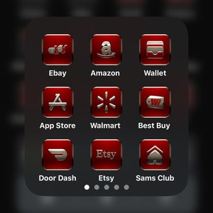 AMETAL Theme App Icon Set Custom Icons for iPhone and Android - Etsy