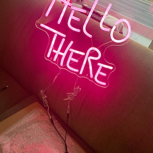 Hello There, Hell Here Neon Sign, Halloween Decor Lights, Horror Decor ...