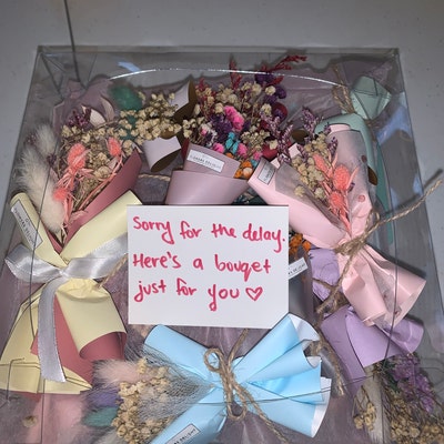 Nano Dried Flower Bouquet Flower Gift Set a Set of Mini - Etsy