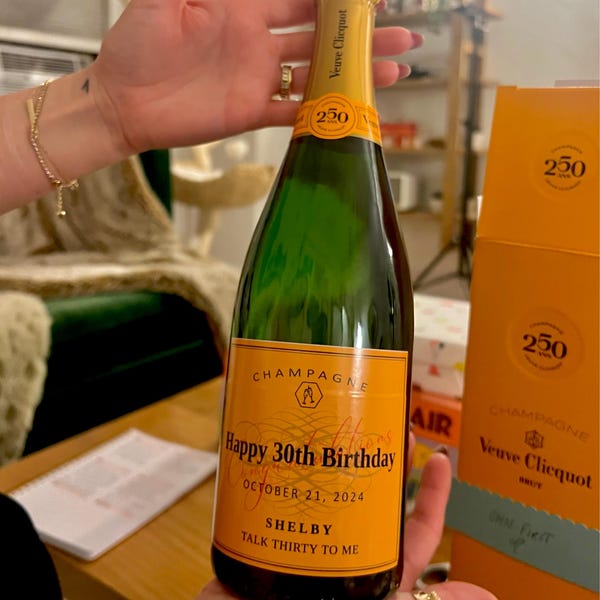Custom Champagne Label - Personalized Champagne Label - 21st, 30th ...