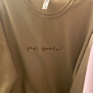 Yay, Baseball Day Embroidered Crewneck, Baseball Shirt, Sports ...