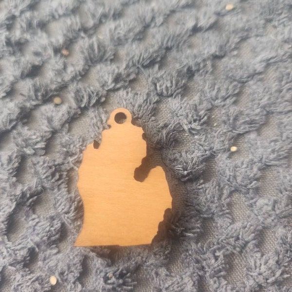 Michigan-lp MI Mini Wood Charms - State Cutout Jewelry and Craft ...