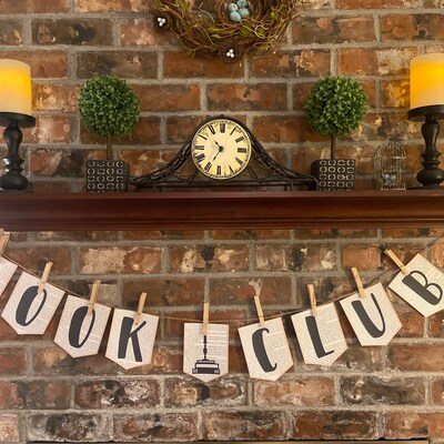 Printable Book Club Banner, Classroom Banners, Literature Themed Banner ...