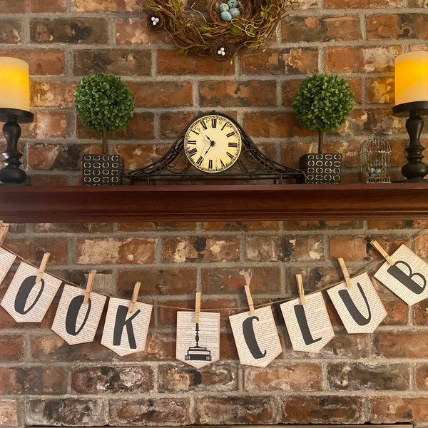 Printable Book Club Banner, Classroom Banners, Literature Themed Banner ...