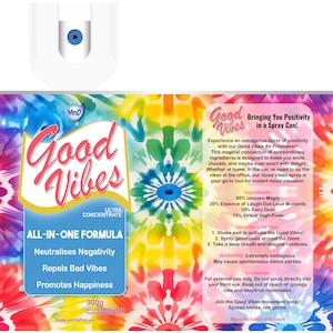 Good Vibes Spray Tumbler Wrap Sublimation Image PNG for 20oz Skinny ...