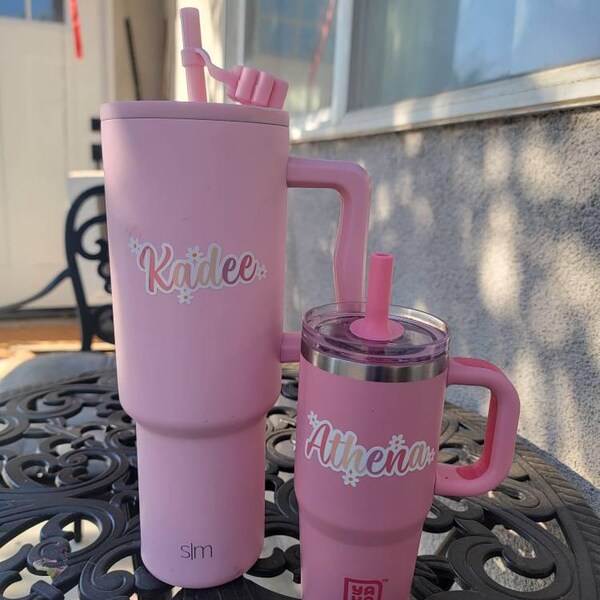 Personalized Daisy Name Sticker | Colorful Flower Name Sticker | Water ...