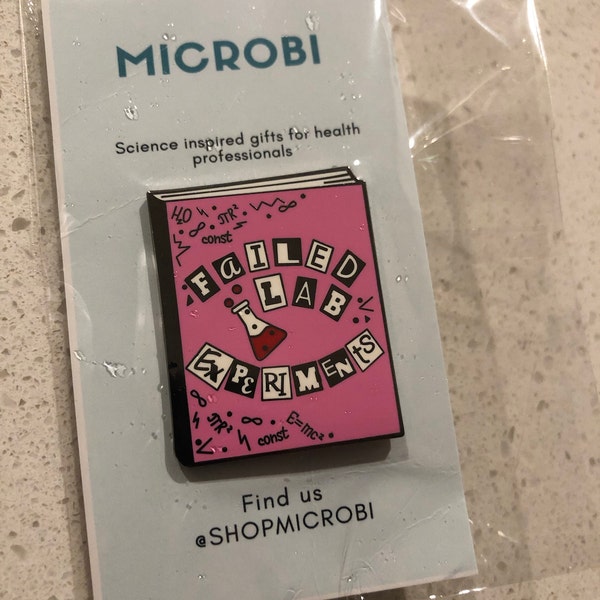 Lab Experiments Book Enamel Pin Burn Book Science Pin Science