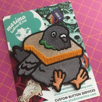 Fat Bread Pigeon Iron-on Patch - Etsy Australia