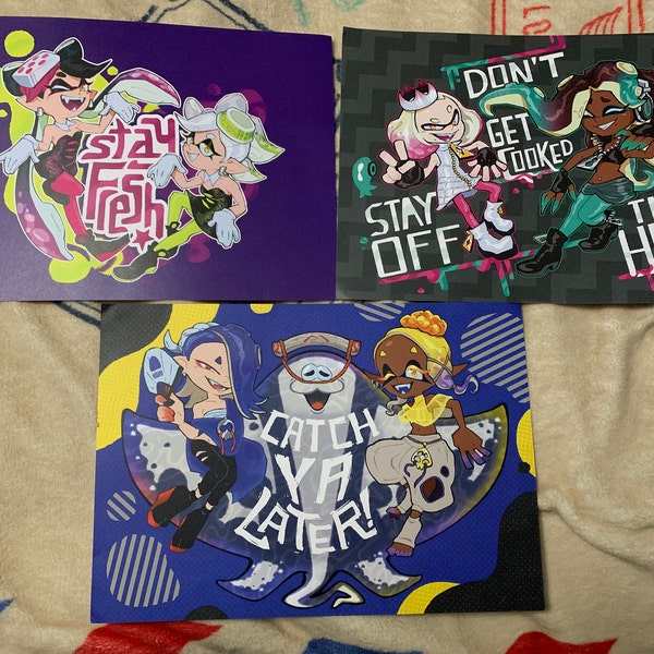 Splatoon A4 Art Prints - Squid Sisters - off the Hook - Deep Cut - Etsy
