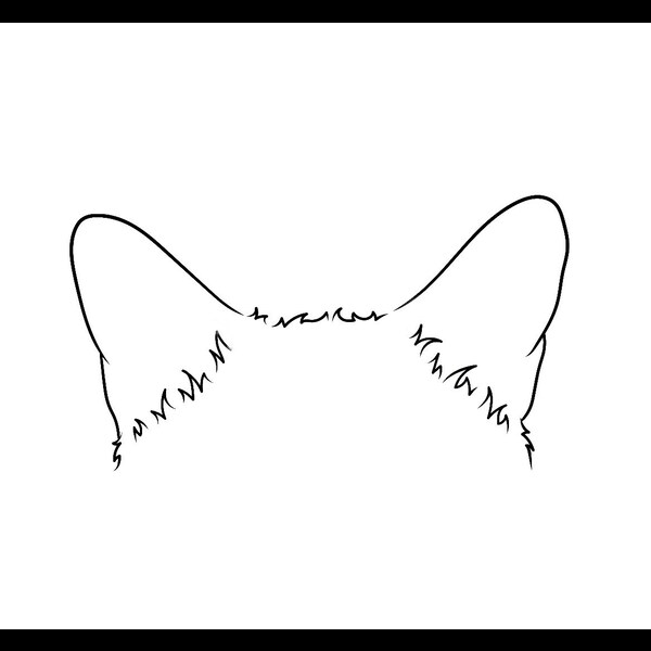 Ear Outline DIGITAL, Minimalist Illustration Print, Custom Pet Tattoo ...