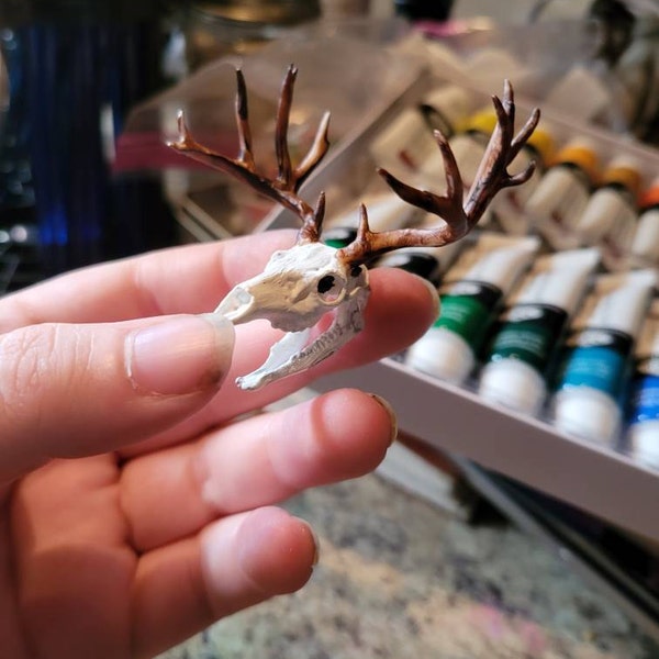 Mule Deer Skull - 1:12 Scale Miniature Antlers Realistic 3d Printed ...