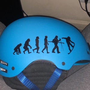 White Snowboarding Evolution Sticker - Etsy