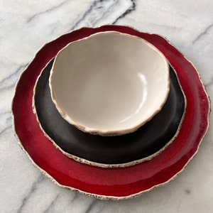 Large Black Plate Handmade Ceramic Plate Stoneware Plates - Etsy