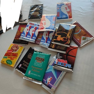 Estate Liquidation Lot Of New Old Vintage Unopened Nba Basketball Cards