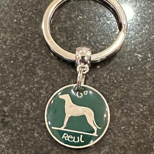 Lucky Silver Sixpence Keyring / Old Irish Coin / Greyhound & Harp /1928 ...