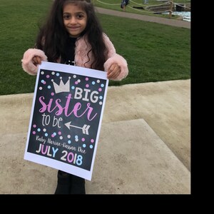 Big Sister Pregnancy Announcement Big Sister to Be Promoted to Big ...