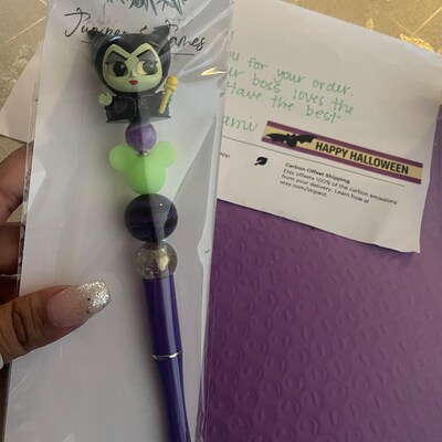 Mickey and Friends Autograph Pen Beaded Ballpoint Pen With - Etsy