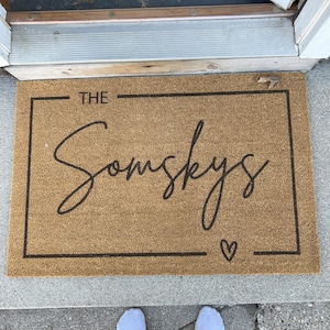 Welcome Doormat Personalized Door Mat Outdoor Personalized Rug Outdoor ...