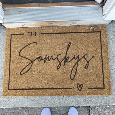 Welcome Doormat Personalized Door Mat Outdoor Personalized Rug Outdoor ...