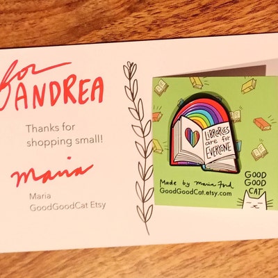 Libraries Are for Everyone Enamel Pin Librarian Pride - Etsy