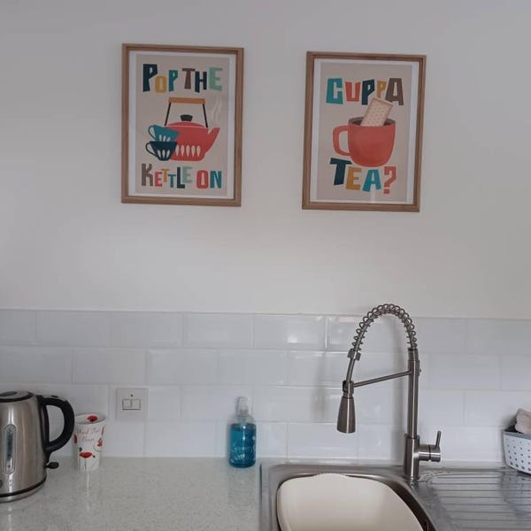 Cuppa Tea Print, Cup of Tea Print, Tea Poster, Tea Wall Art, Kitchen ...