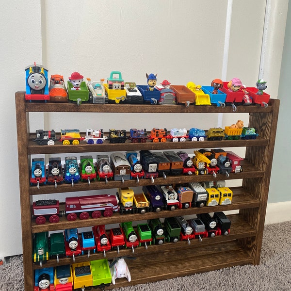 Train Rack Mega - Thomas the Tank Wooden Train Display and Storage Wall ...