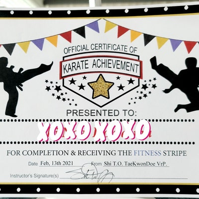 EDITABLE Karate Certificates, INSTANT DOWNLOAD Karate Belt Awards ...