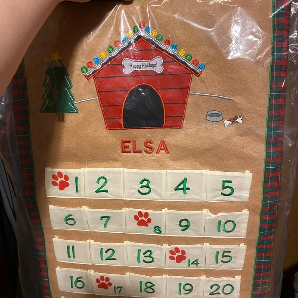 Personalized Dog Advent Calendar - Pet Christmas Countdown for Family ...