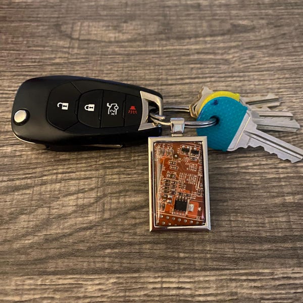 Circuit Board Keychain, Recycled Gift for Computer Nerd, Cool Geeky ...