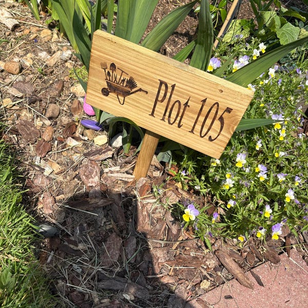 Personalised Wooden Garden Signs Plaque Allotment Shed Street Sign ...