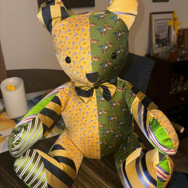 Memory Necktie Bear - Etsy