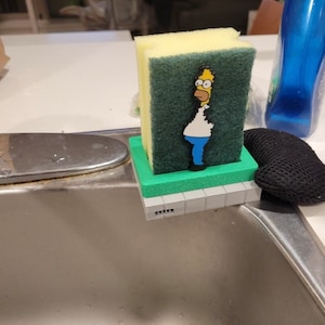 Homer Simpson Sponge Holder the Simpsons Bush Meme Gift High Quality 3D ...