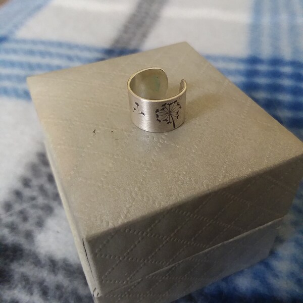 Sterling Silver Circle Ring, Hammered Karma Ring, Sterling Silver Ring ...