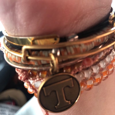 Alex and Ani M Initial Bangle Bracelet, Rafaelian Silver/gold, or Silver Retired and Rare ...