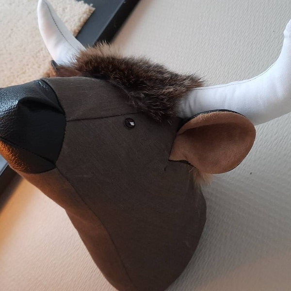 Faux Highland Cow Head Wall Decoration Sewing Pattern and Tutorial. - Etsy