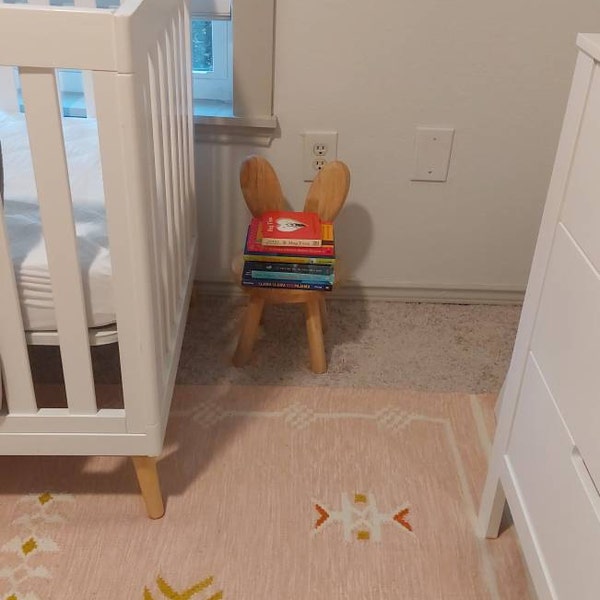 Bunny Ear Kids Wood Stool - Etsy