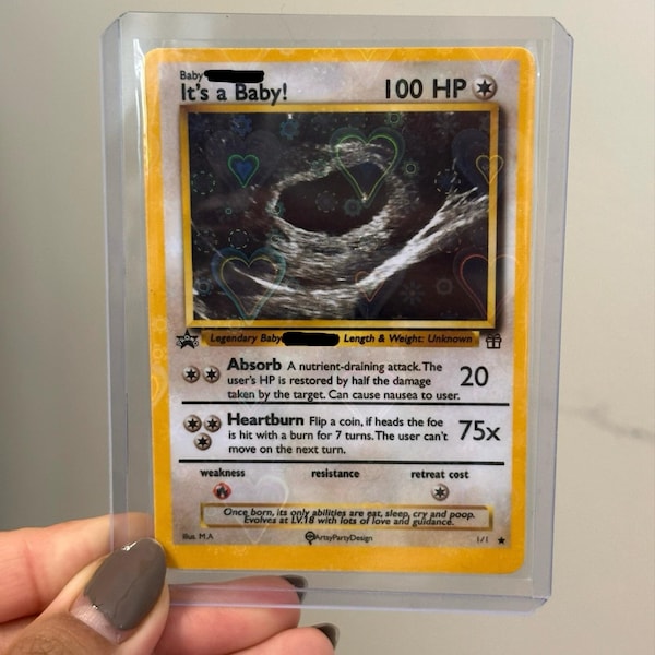 Custom Pokemon Card, Print Your Own Card, Holographic Custom Cards ...