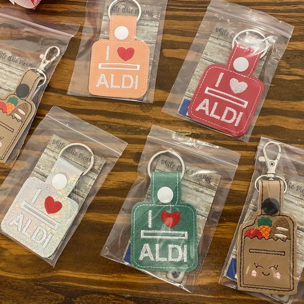 Aldi Quarter Holder, Aldi Keychain, Aldi Key Chain, Snap Tab, Key Fob ...