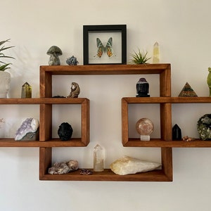 Solid Wood Display Shelf 24.5x 14. Rectangular - Etsy
