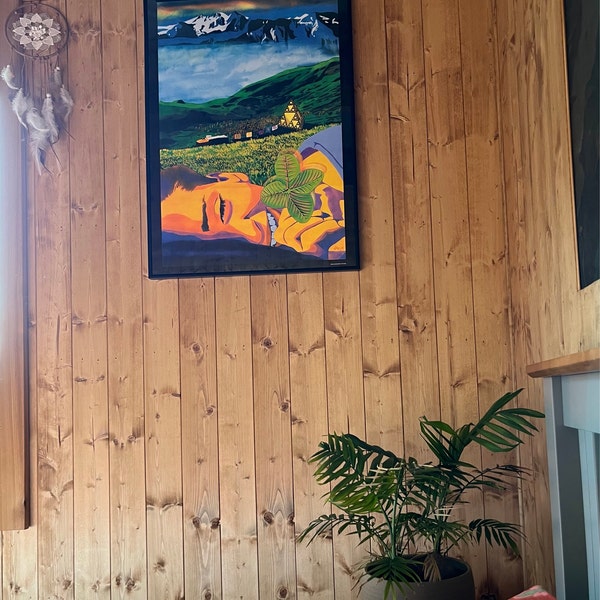 Peacock and the Pyramid, Psychedelic Art Print by Robbie - Etsy