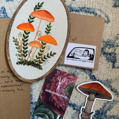 Custom Fungi/mushroom Embroidery and Home Decor - Etsy